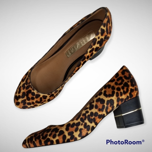 Aubrey Lynn | Shoes | Aubrey Lynn Amanda Calf Hair Leopard Print Block ...